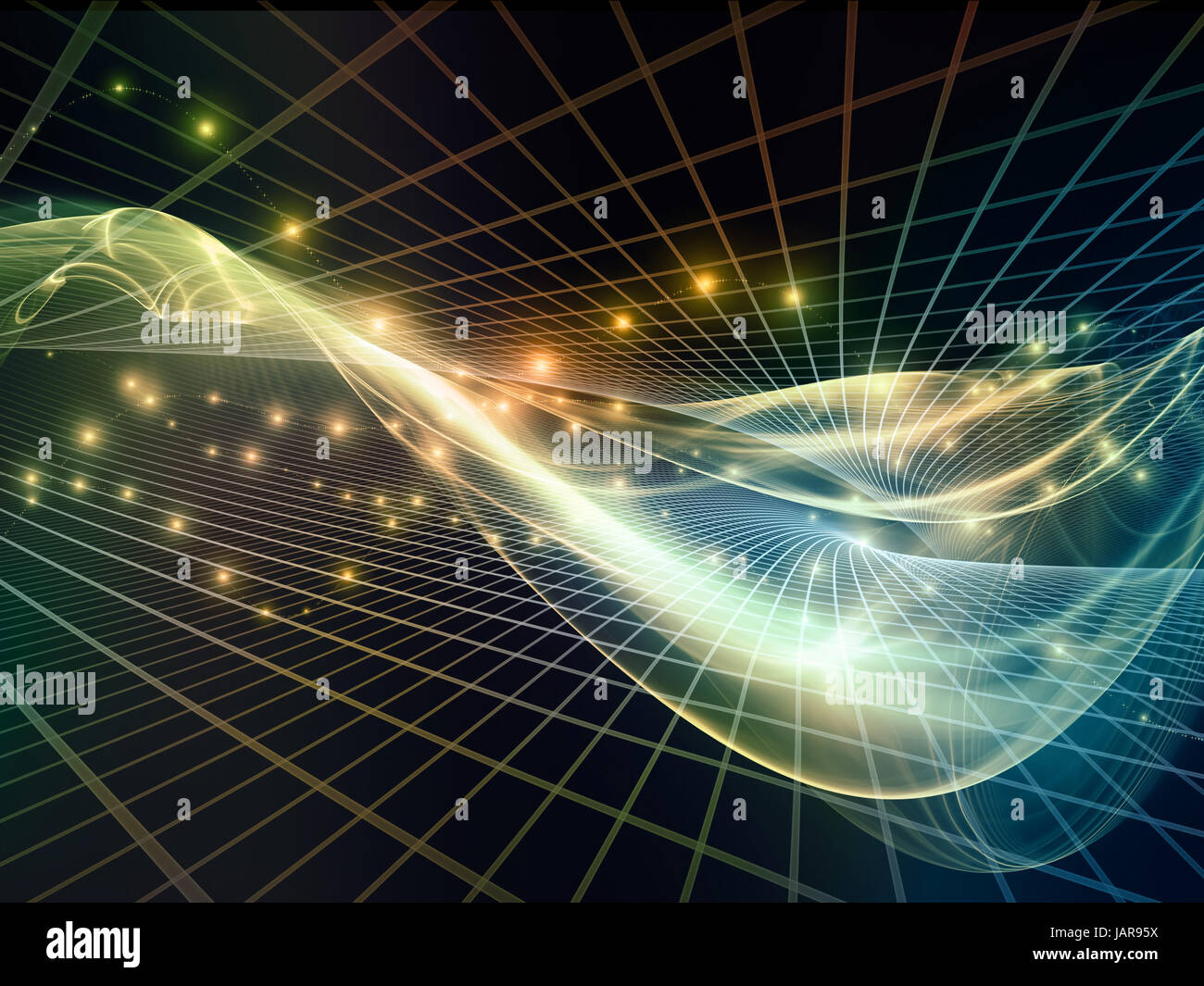 Fractal Realms series. Composition of fractal elements, grids and ...