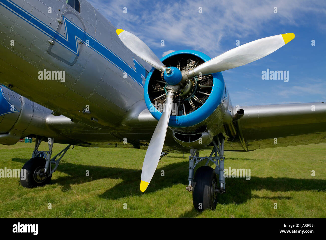 Engine of an old aircraft Stock Photo - Alamy