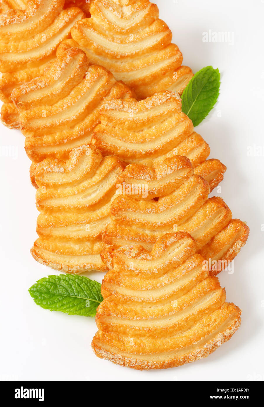 Italian puff pastry cookies coated with sugar Stock Photo - Alamy