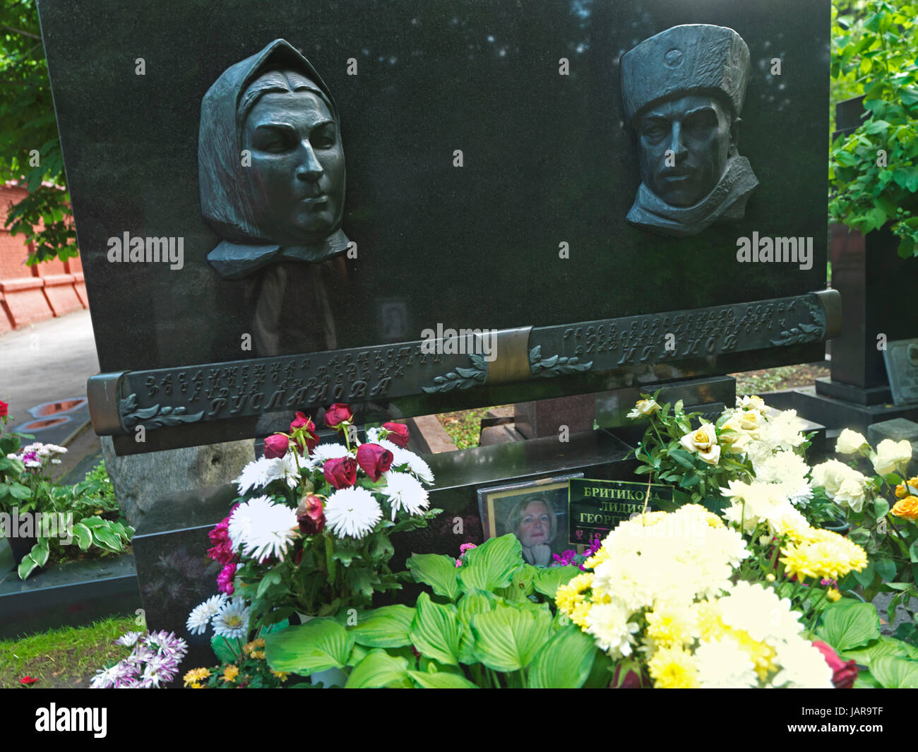 Novodevichy Cemetry at the Novodevichy Convent and Monastary, Moscow ...