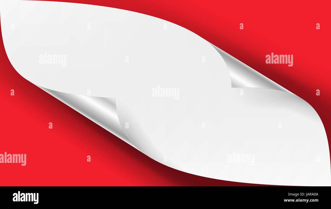 Curled Silver Metalic Corner Realistic Vector Illustration Stock Vector ...