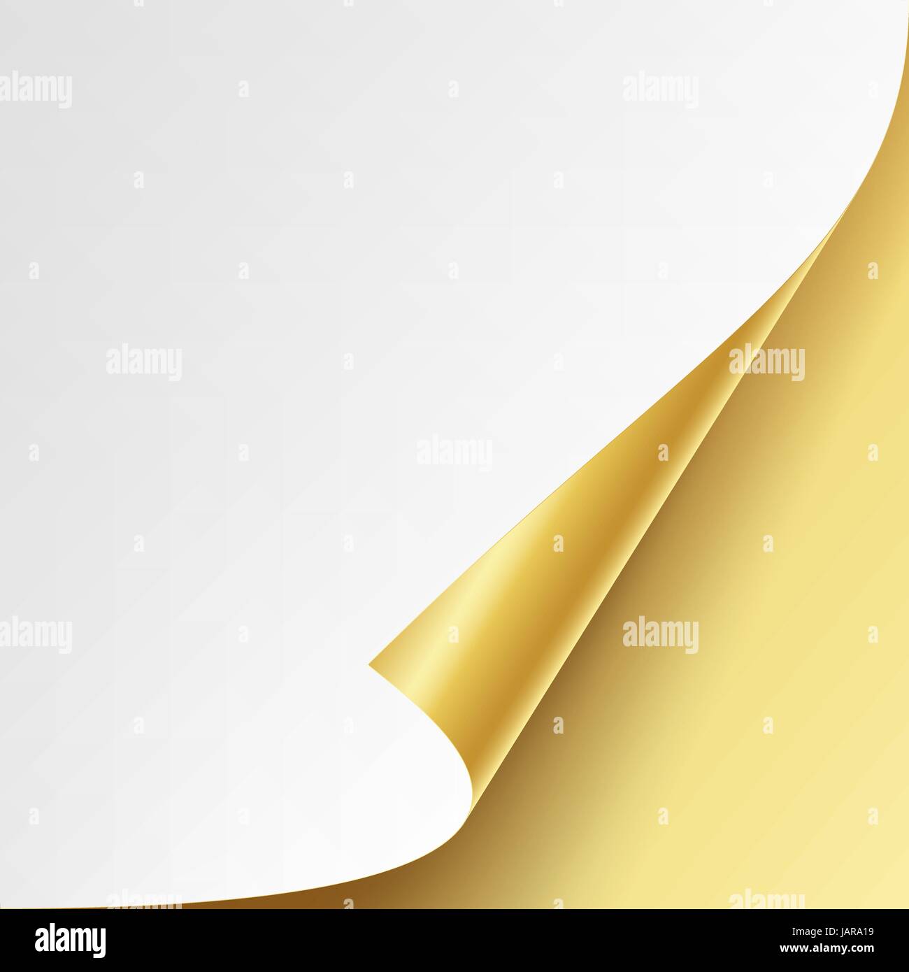 Curled Silver Metalic Corner Realistic Vector Illustration Stock Vector ...