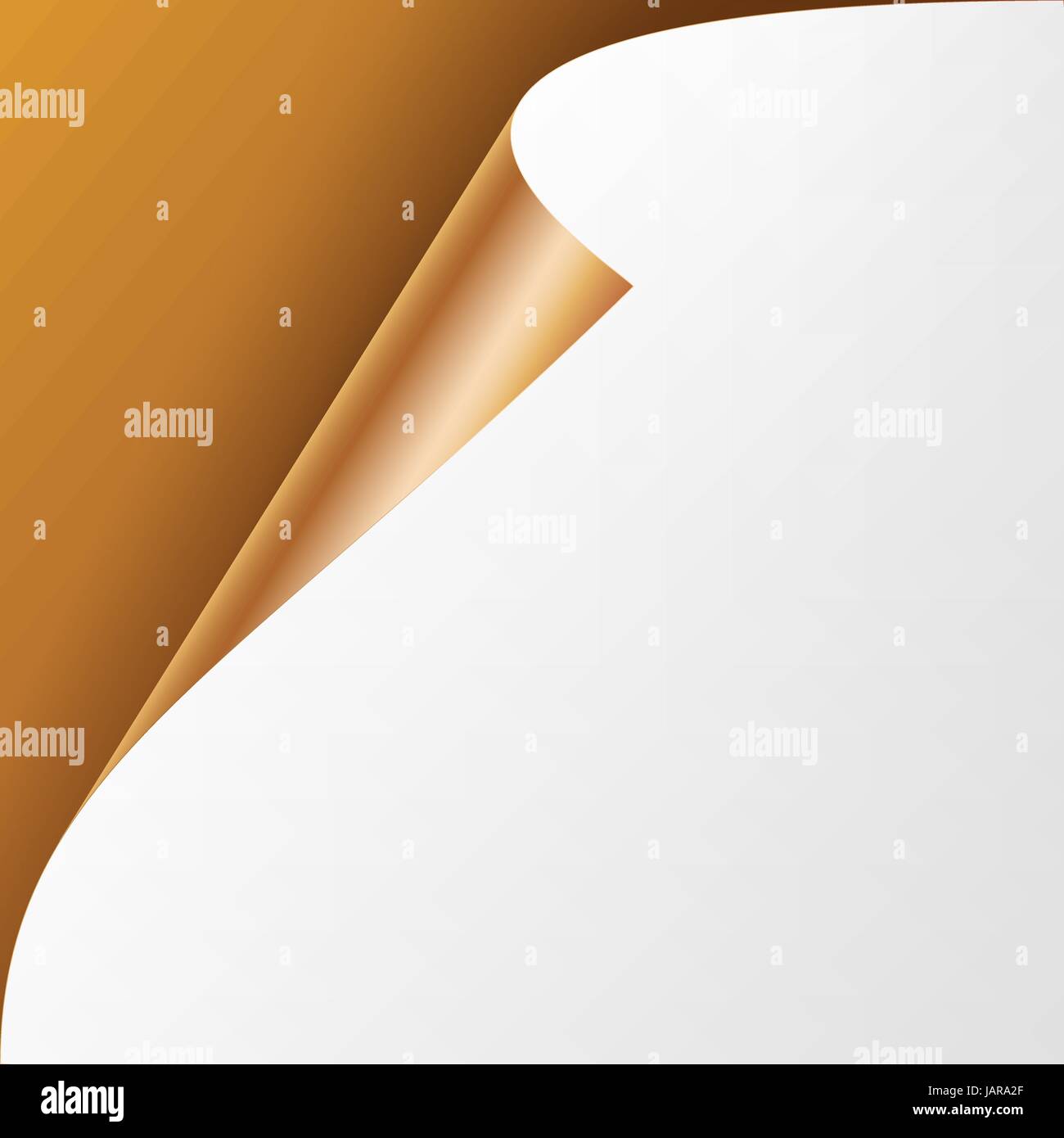 Curled Silver Metalic Corner Realistic Vector Illustration Stock Vector ...