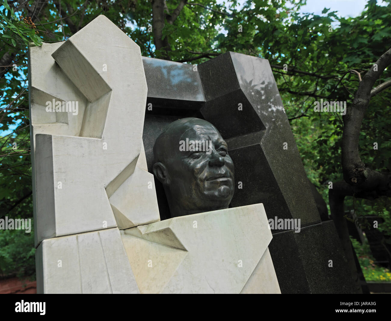 Novodevichy Cemetry, burial ground of Nikita Sergeyevich Khrushchev ...