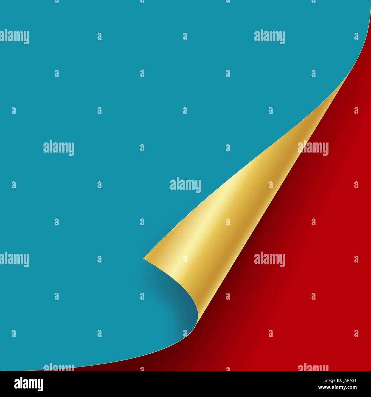 Curled Silver Metalic Corner Realistic Vector Illustration Stock Vector ...