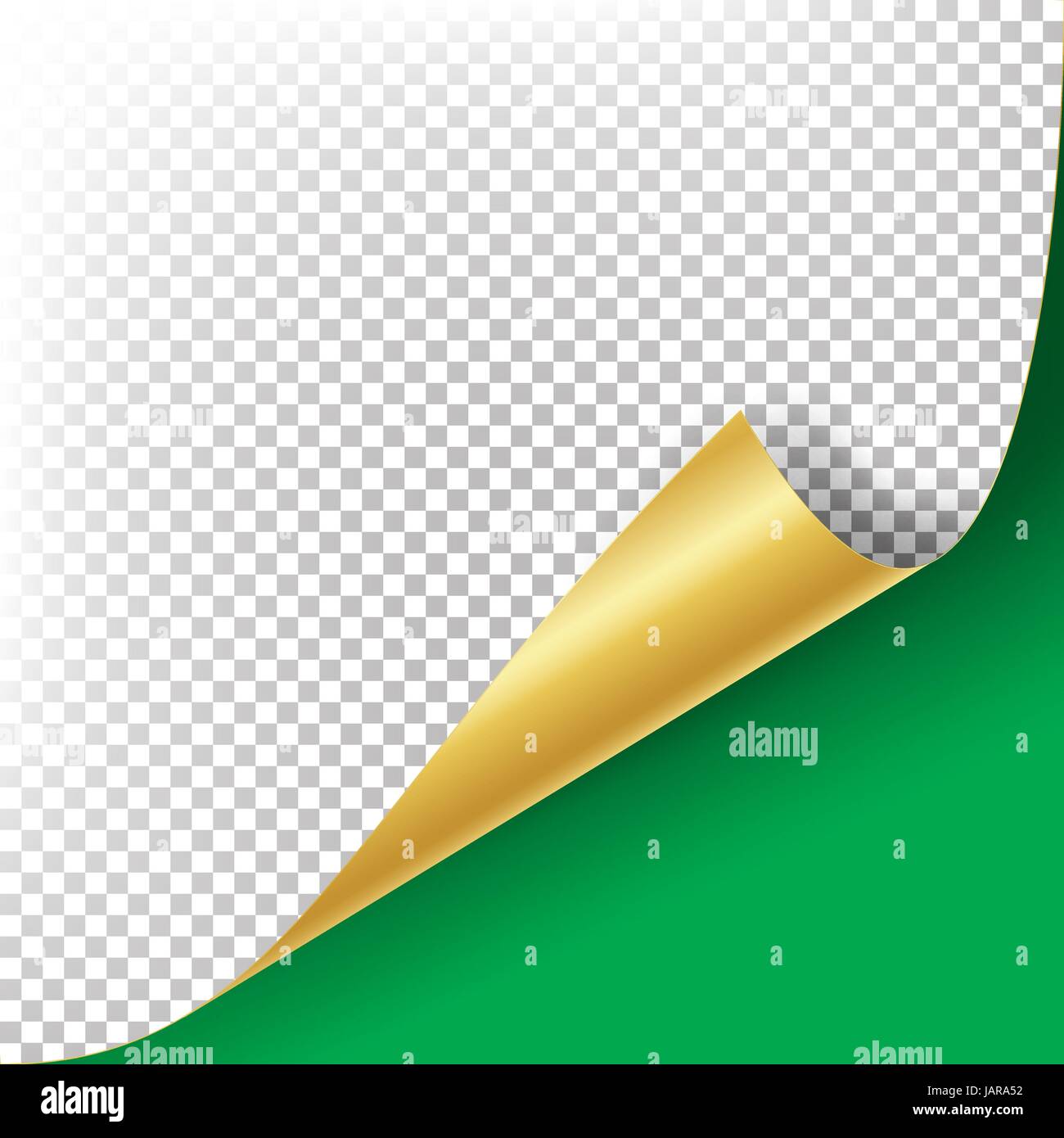 Curled Silver Metalic Corner Realistic Vector Illustration Stock Vector ...