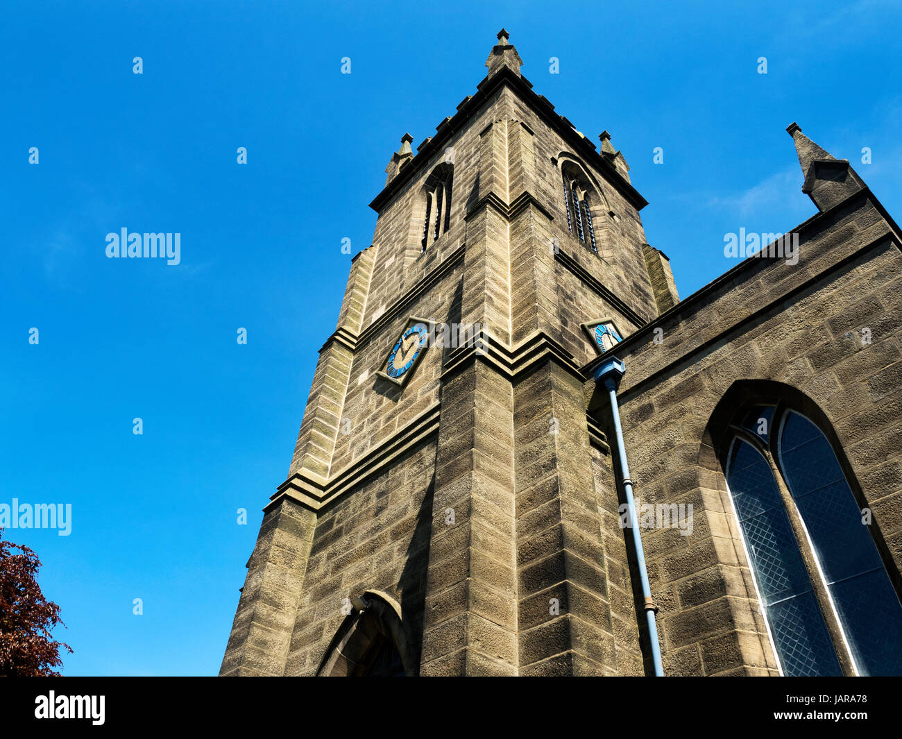 Clock Tower at St Cuthberts Church Pateley Bridge North Yorkshire ...