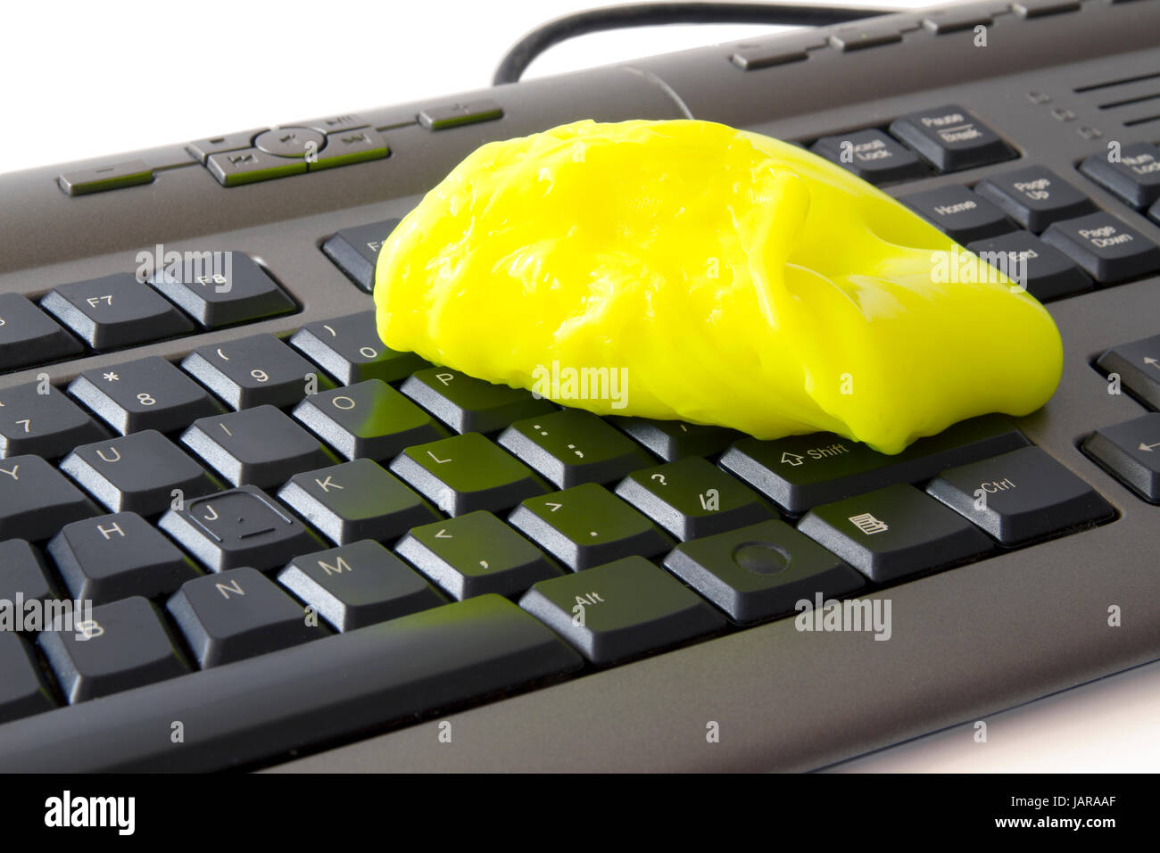 special yellow sponge for cleaning the keyboard Stock Photo - Alamy