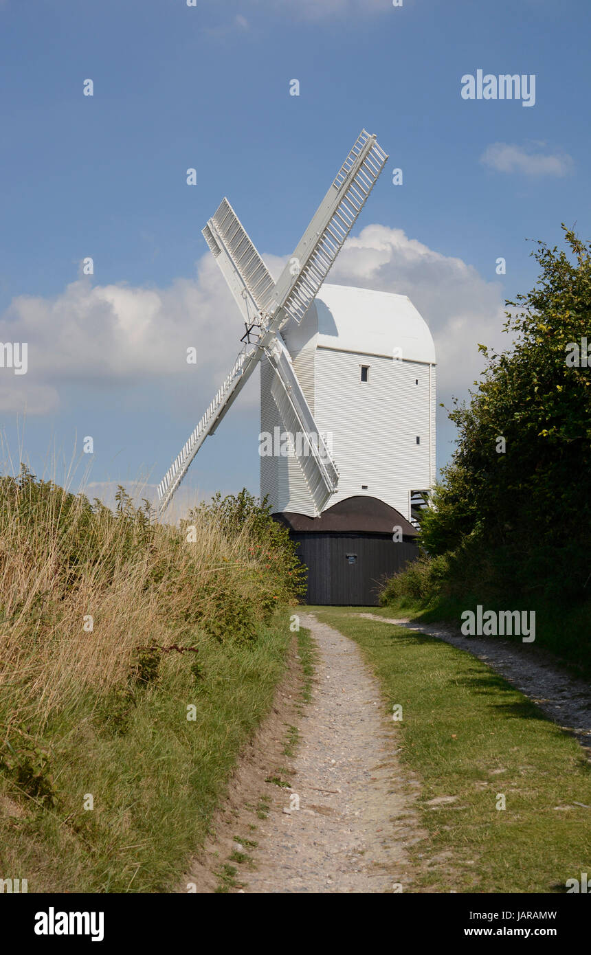 Windmill known as Jill on South Downs at Clayton near Brighton. East ...