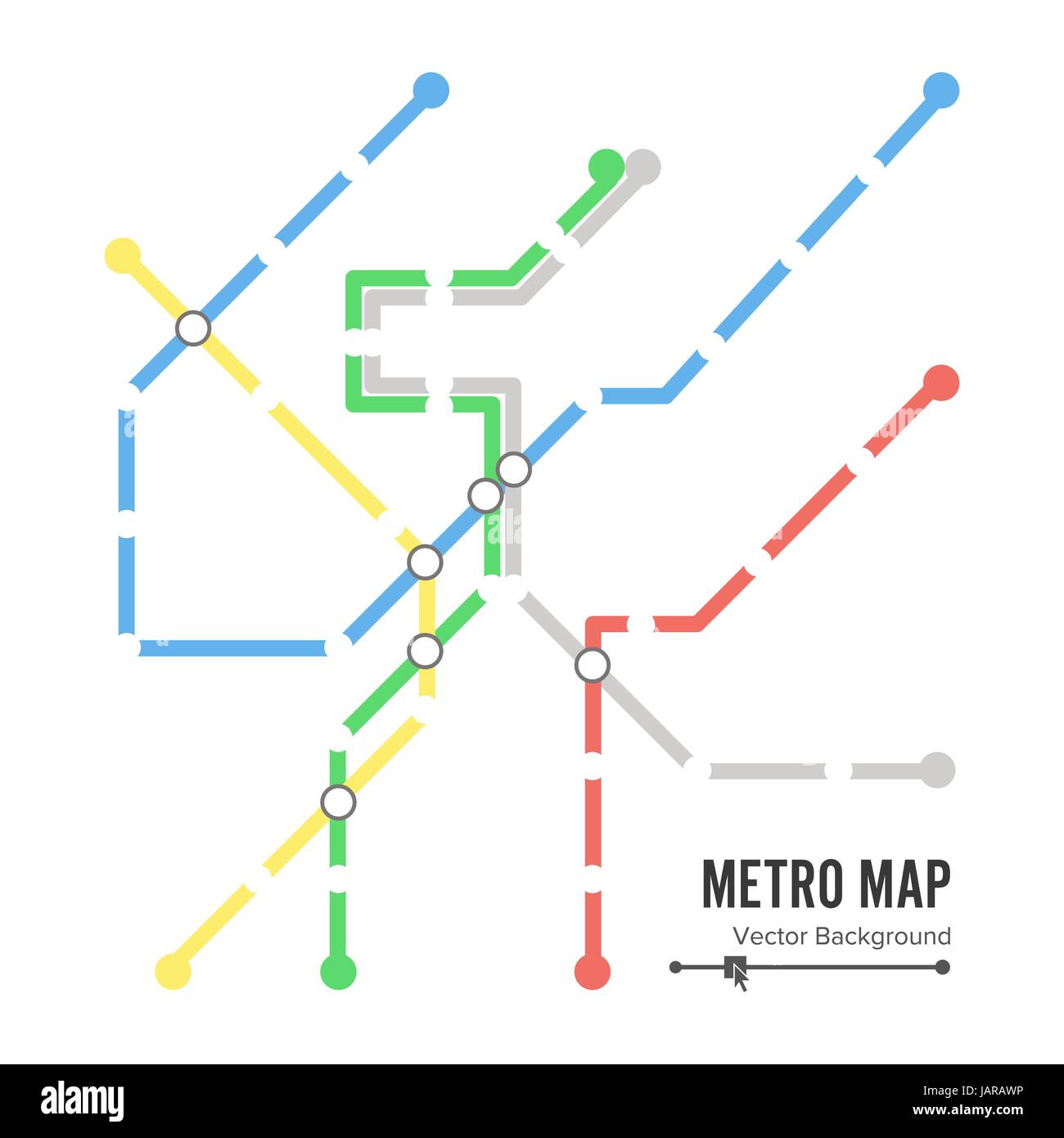 Metro Map Vector. Subway Map Design Template. Colorful Background With ...
