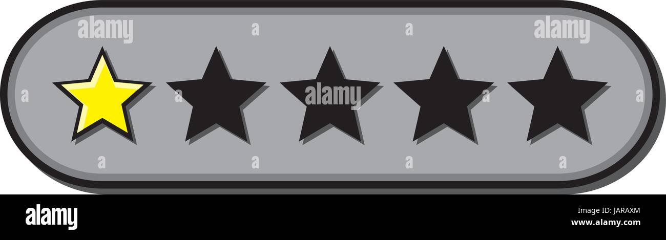 Star ratings vector for reviews with 1 star rated Stock Vector Image ...