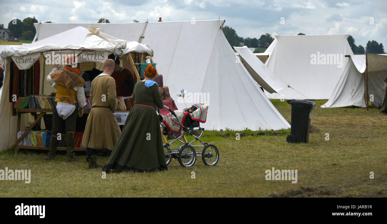 The staging of the medieval Battle of Grunwald in which the Teutonic ...