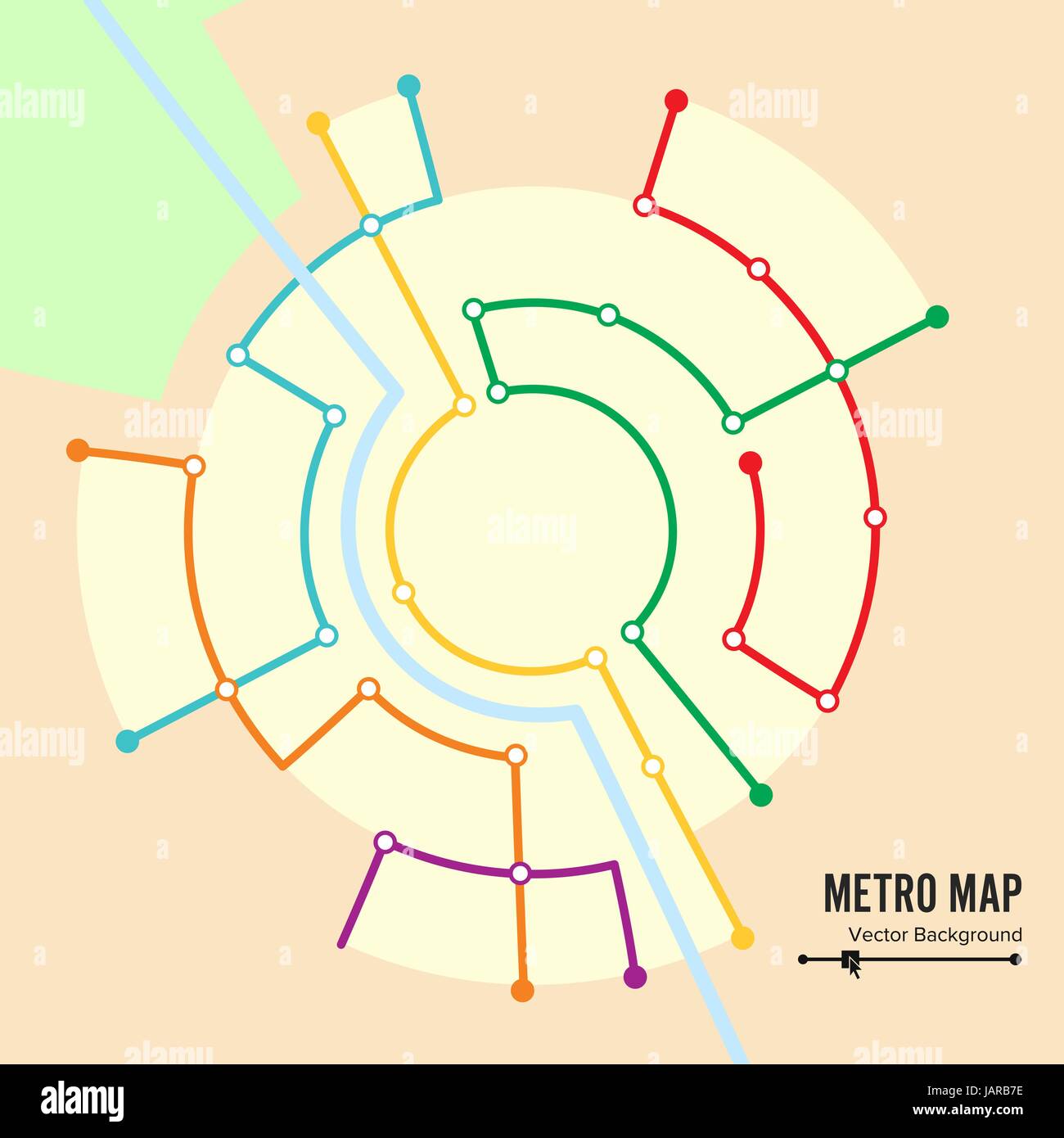 Metro Map Vector. Imaginary Underground Map. Colorful Background With ...