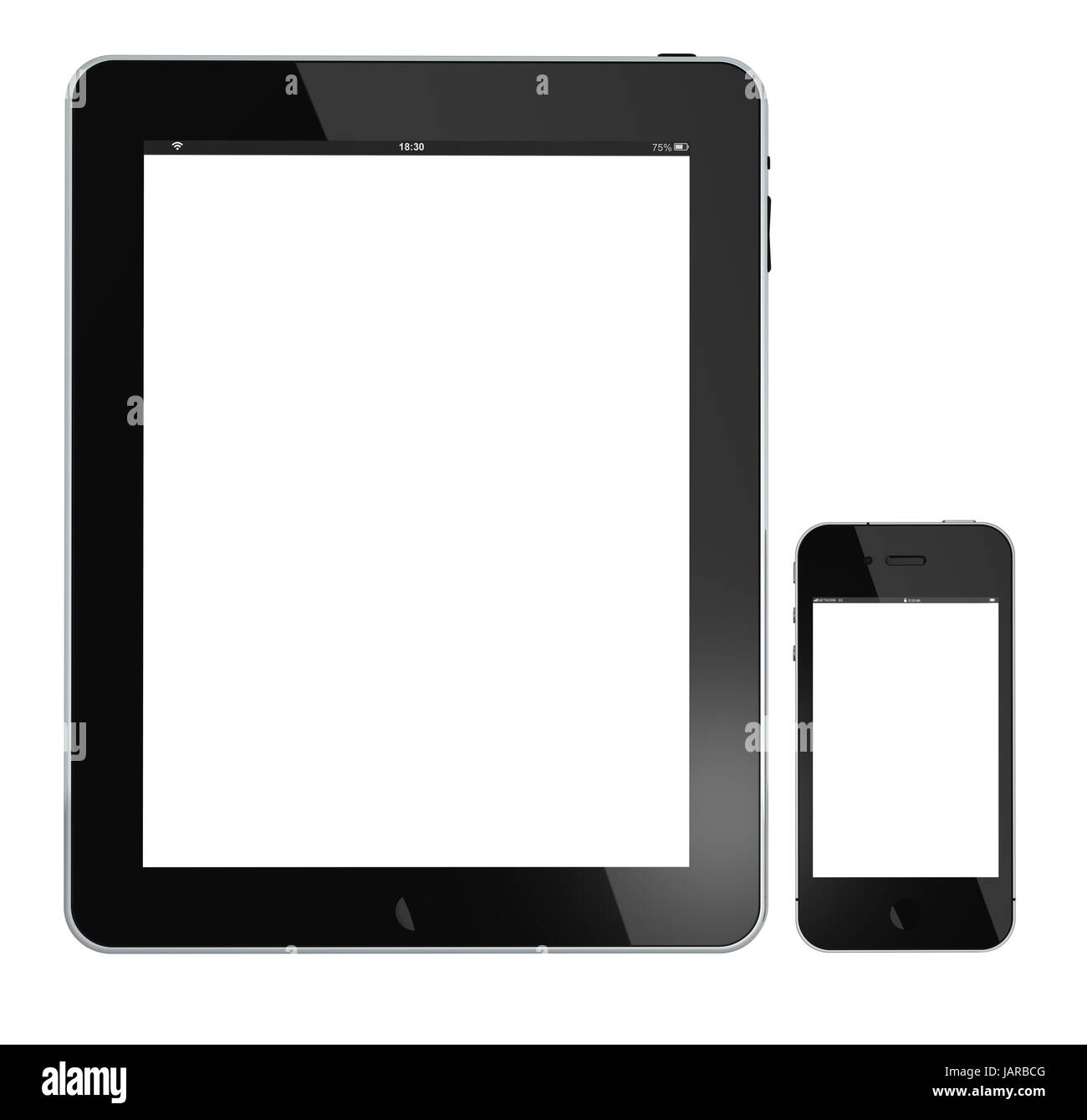 New Apple iPad portable computer tablet and iphone 4g Stock Photo - Alamy