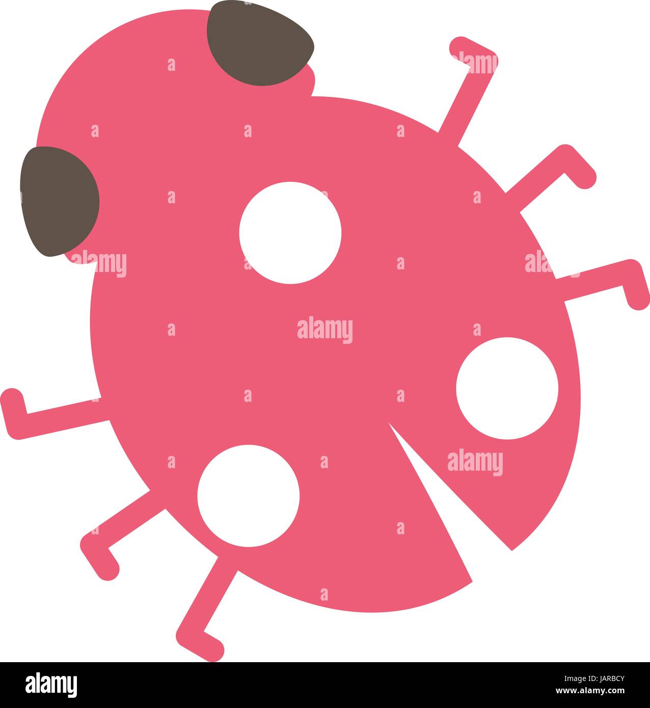 Cute pink lady bug vector with white spots Stock Vector Image & Art - Alamy