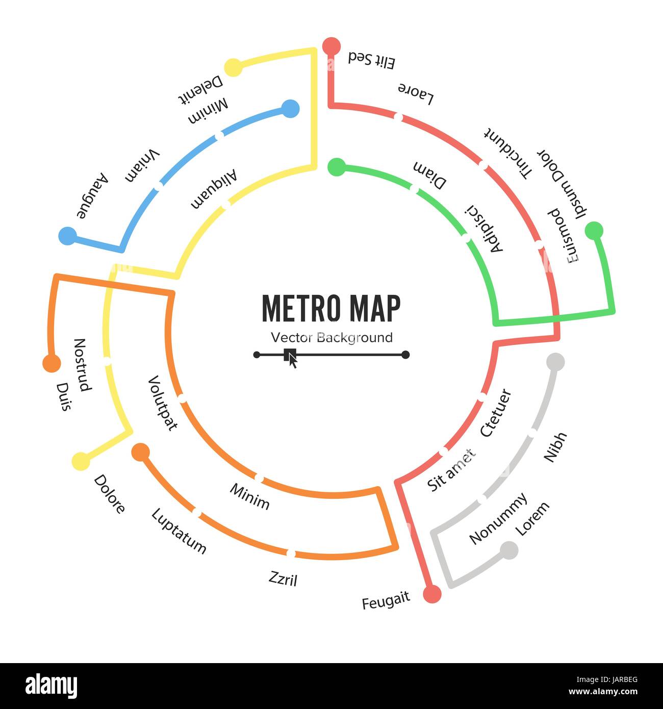 Metro Map Vector Plan Map Station Metro And Underground Railway Metro