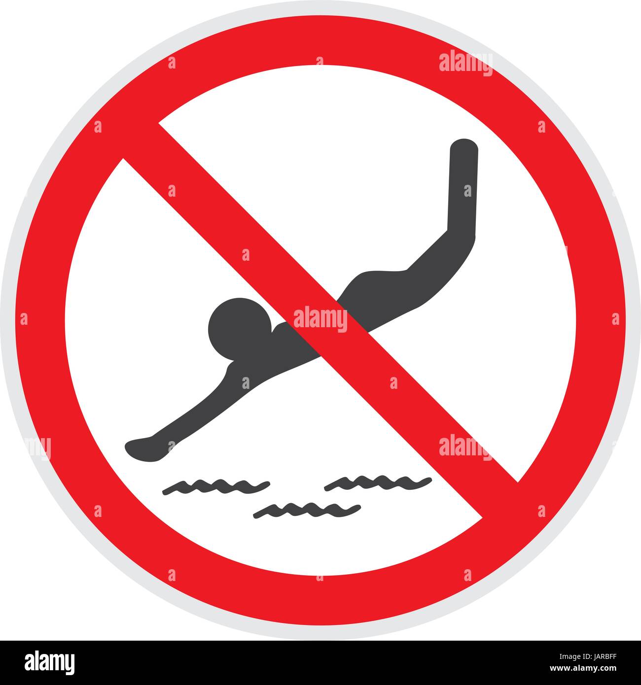 No diving sign in vector depicting banned activities Stock Vector Image ...