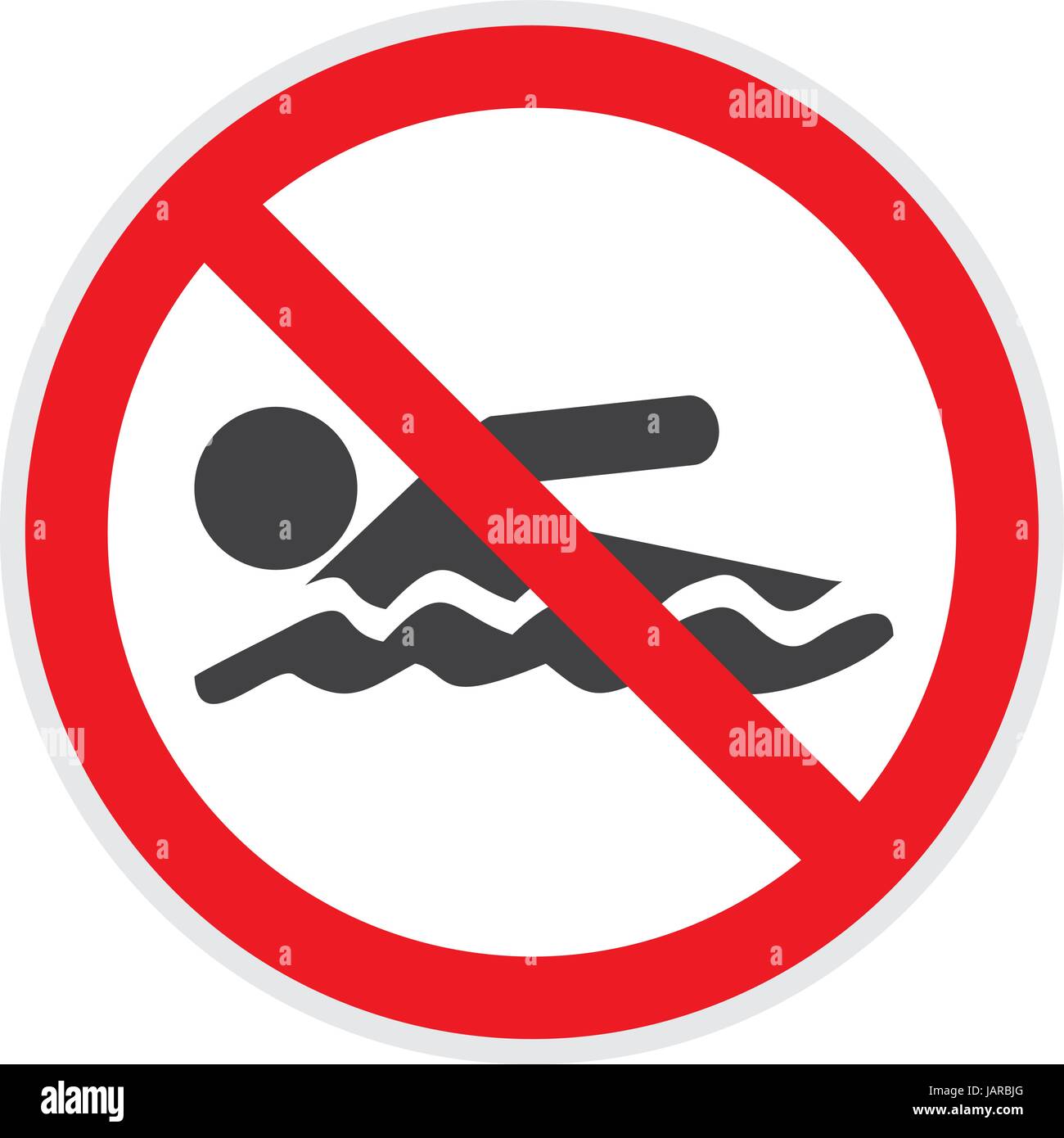 No swimming warning signs vector hi-res stock photography and images ...