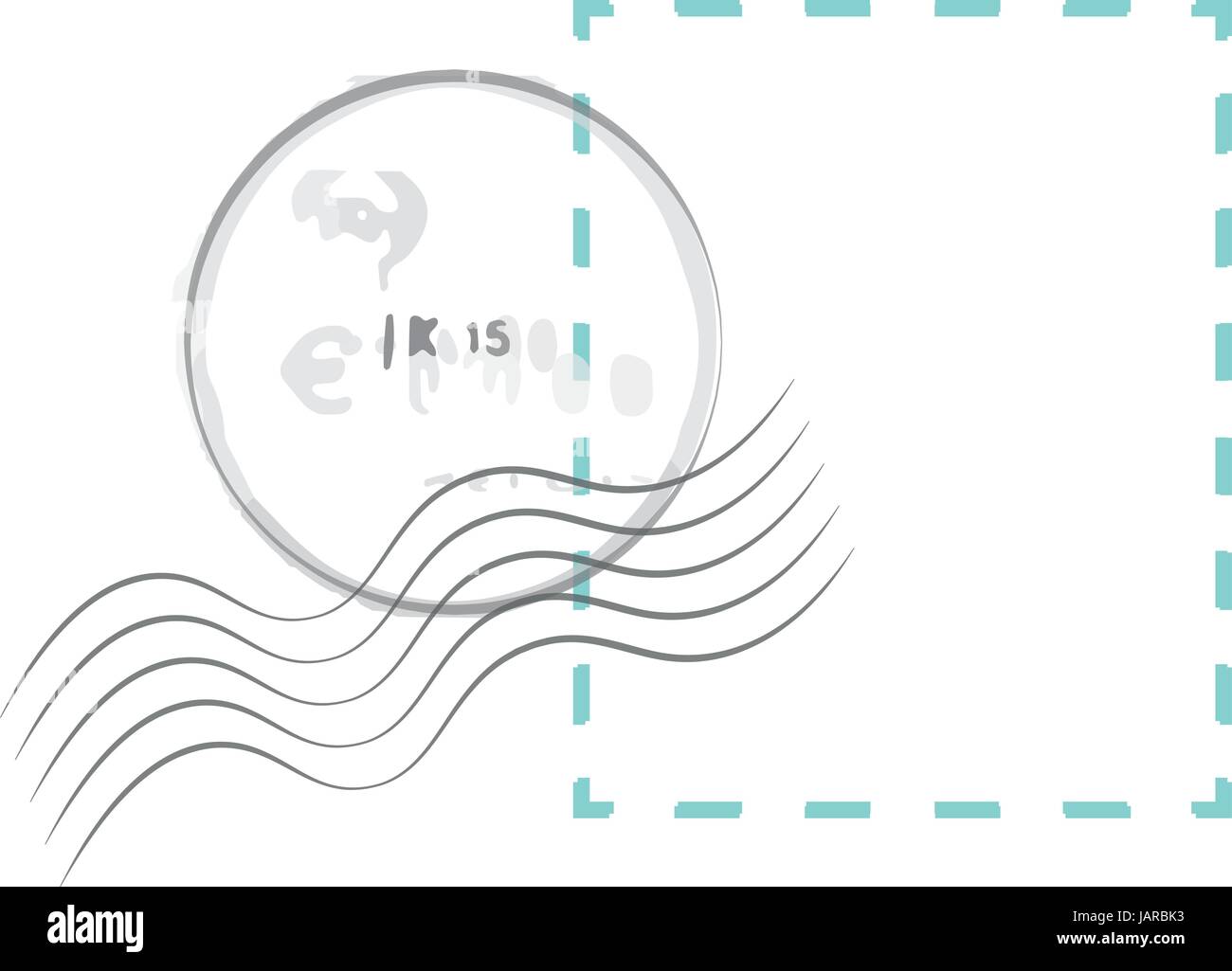 Postage stamps vector with stamp outline and rubber stamp overlay Stock ...