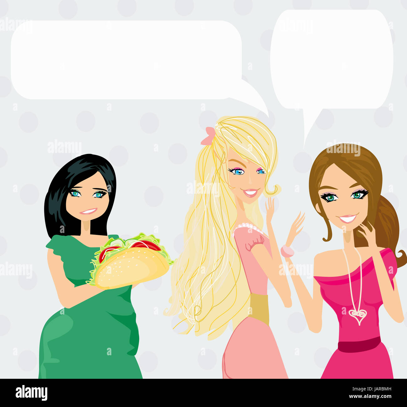 Two women gossip about their fat friend hi-res stock photography and ...