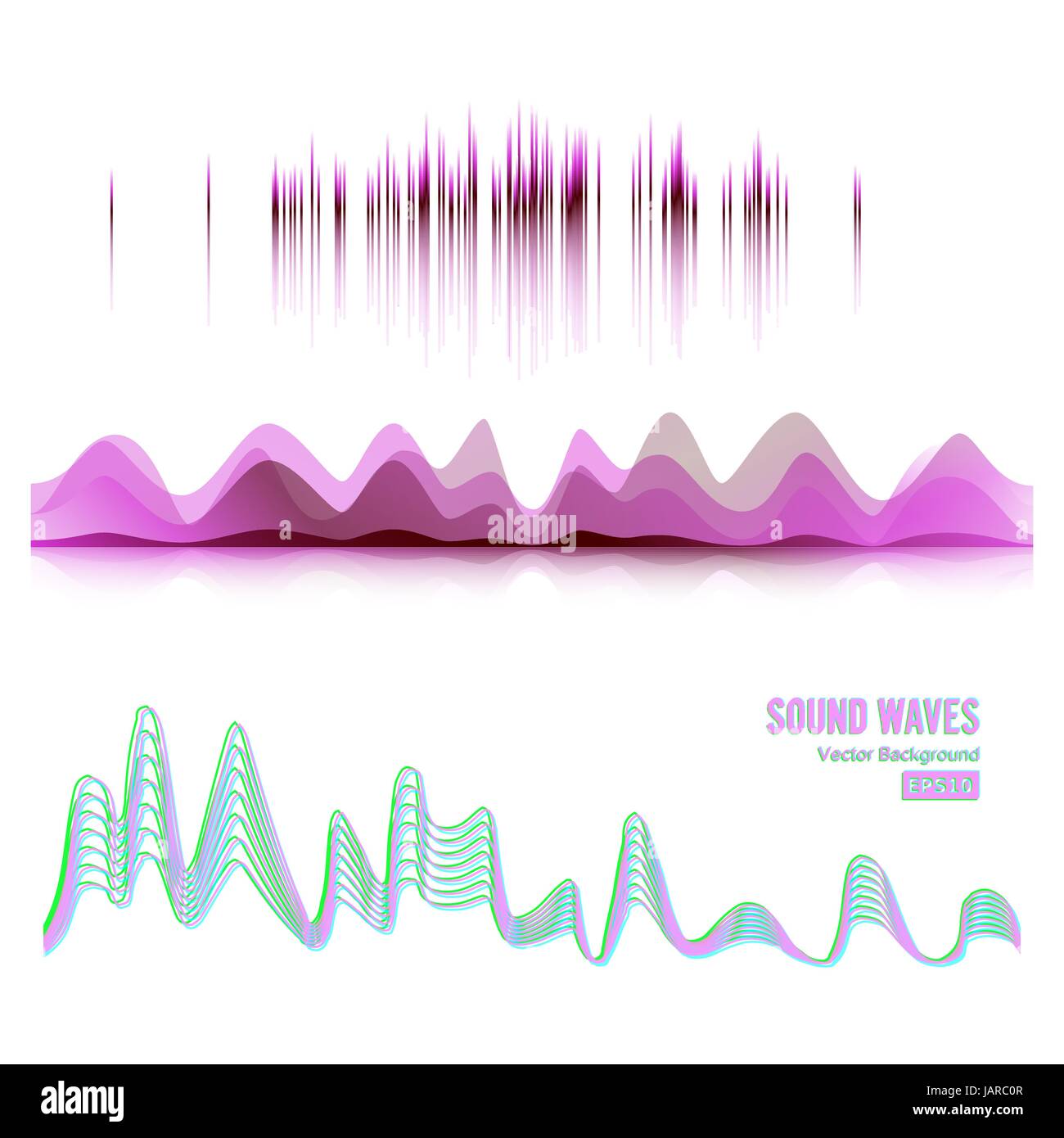 Music Sound Waves Pulse Abstract Vector. Digital Frequency Track ...