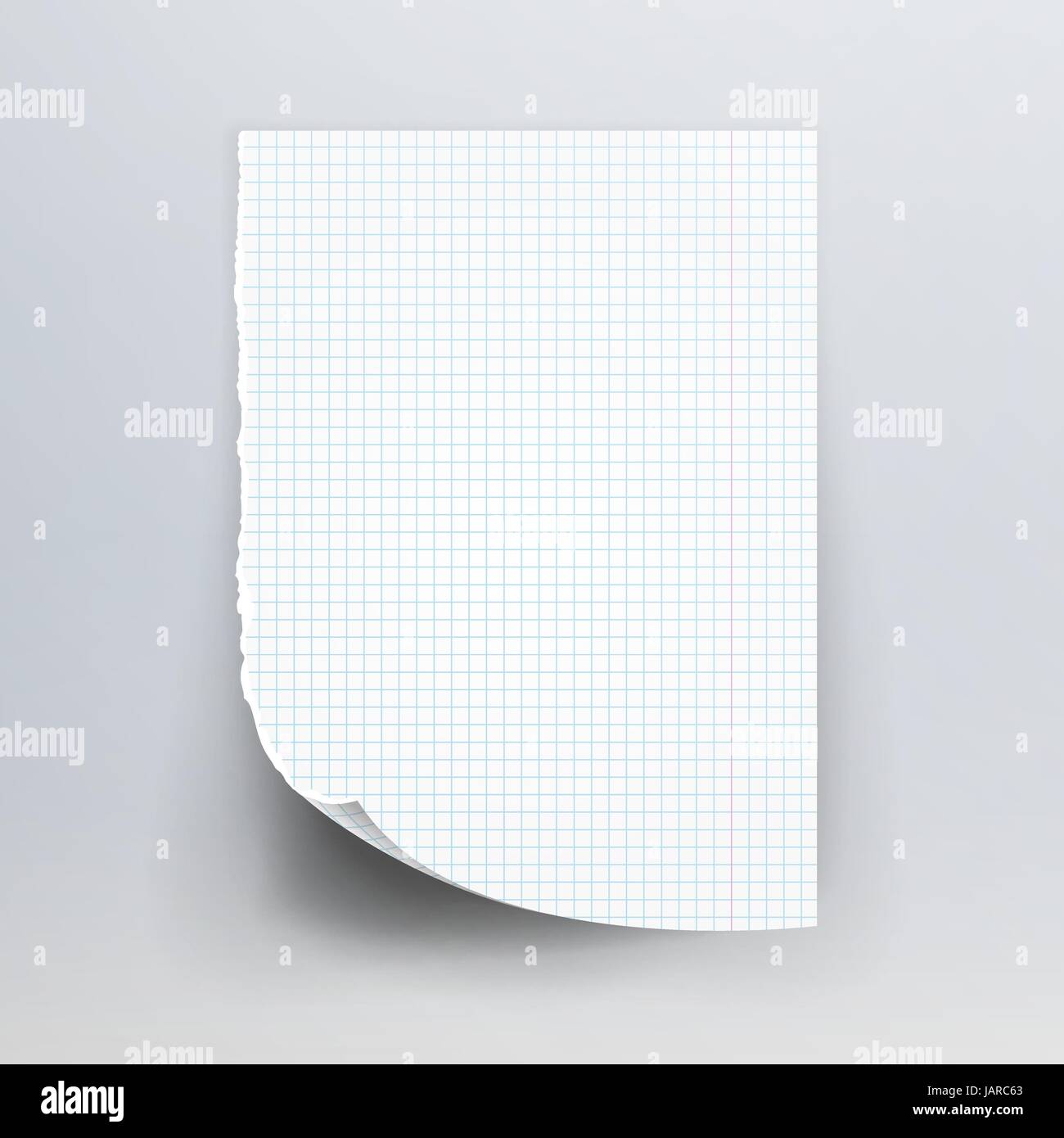 Notebook Paper With Torn Edge Vector Illustration Stock Vector Image ...