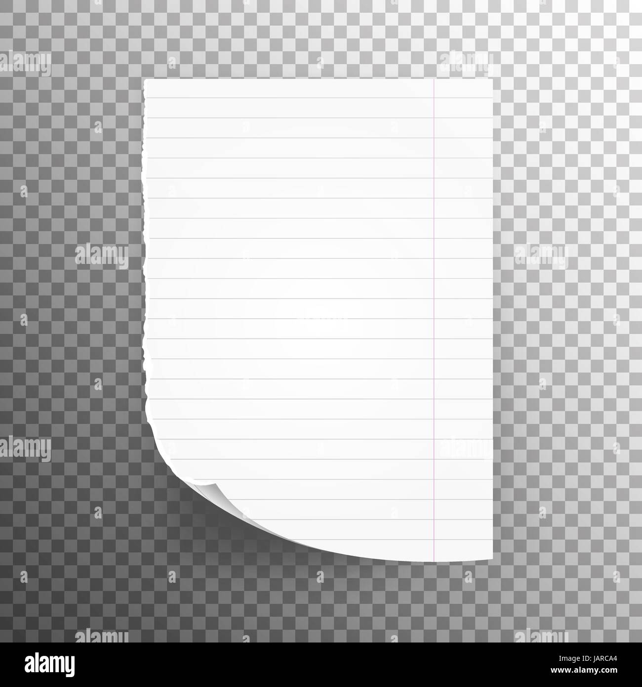 Notebook Paper With Torn Edge Vector Illustration Stock Vector Image ...