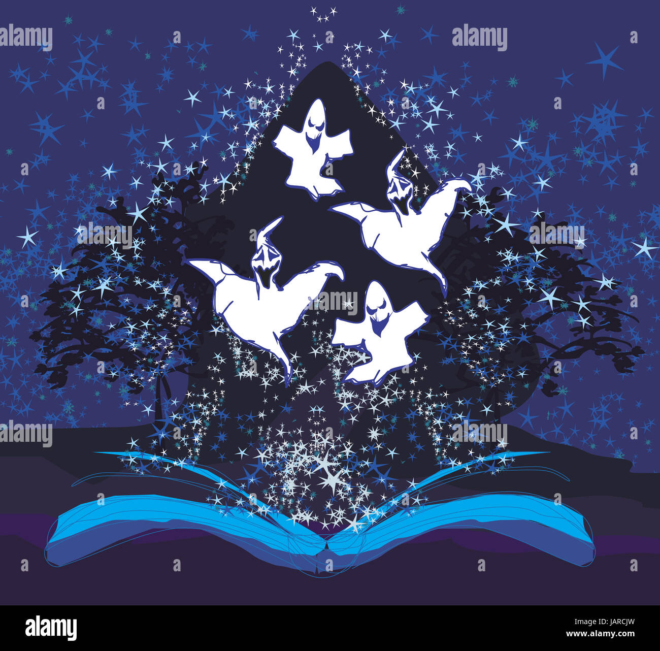Magic book with ghost stories hi-res stock photography and images - Alamy