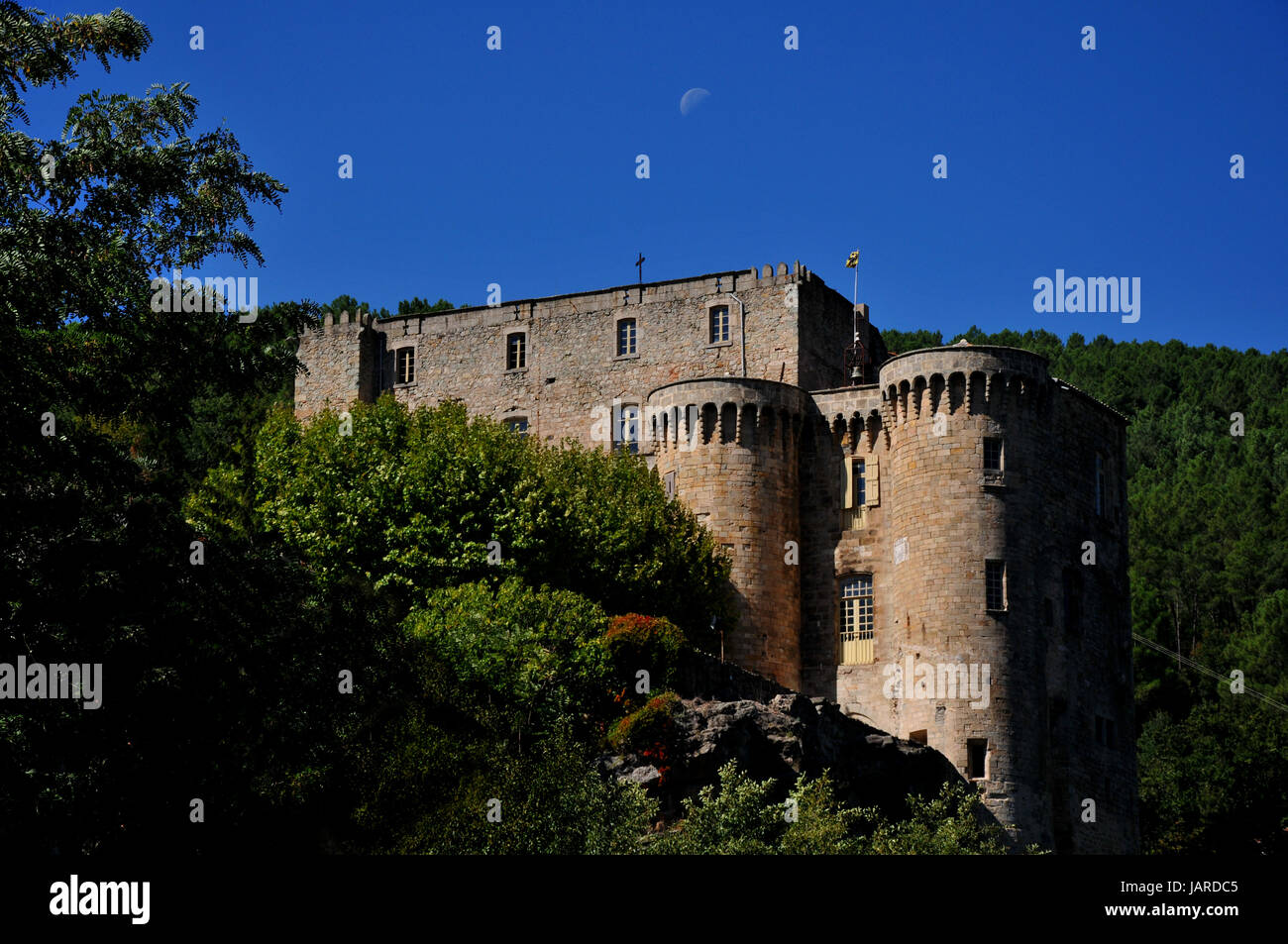 crescent above the castle Stock Photo - Alamy