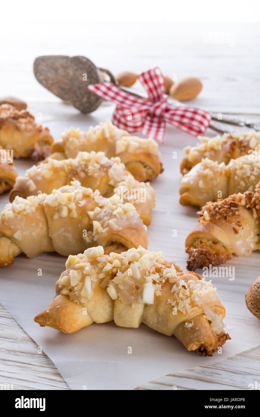 Sweetness Mini almond croissant Stock Photo - Alamy