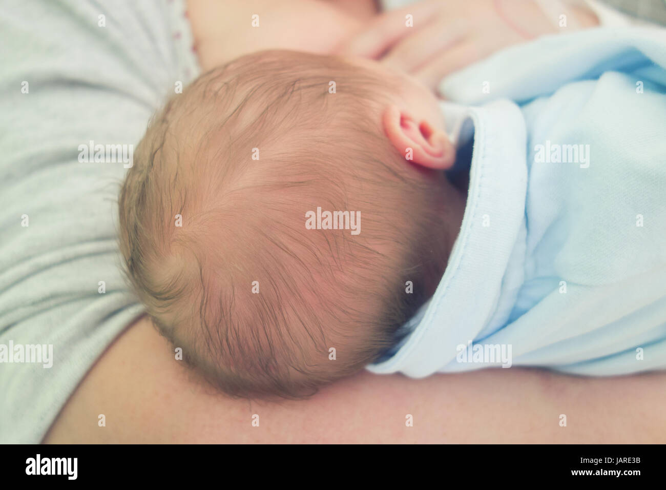 Back part of the newborn's head Stock Photo - Alamy