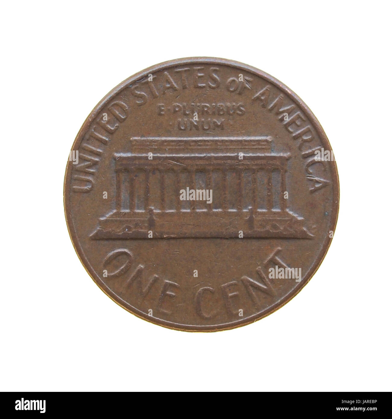 One Cent coin isolated over a white background Stock Photo - Alamy