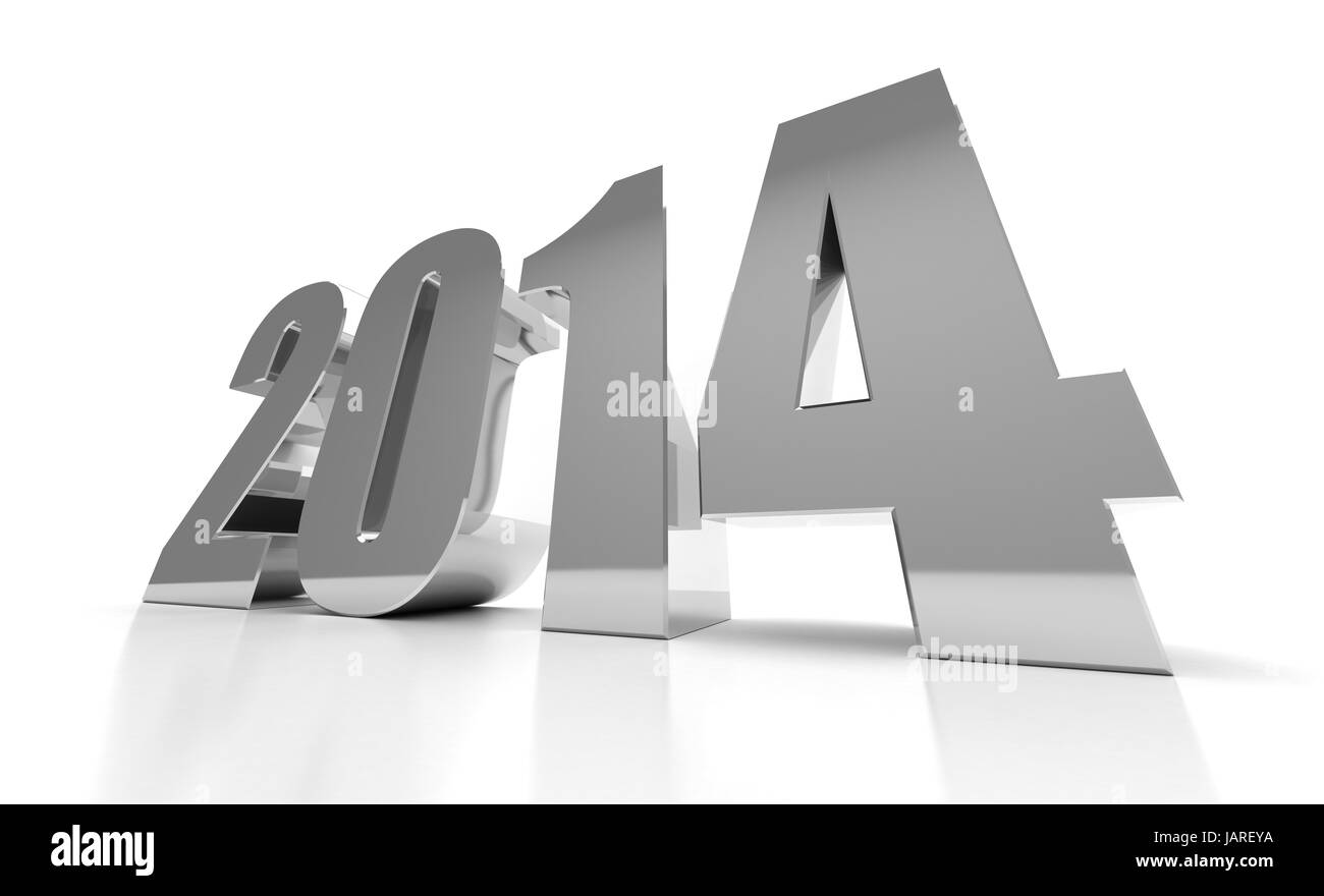 Number 2014 year 3d Black and White Stock Photos & Images - Alamy