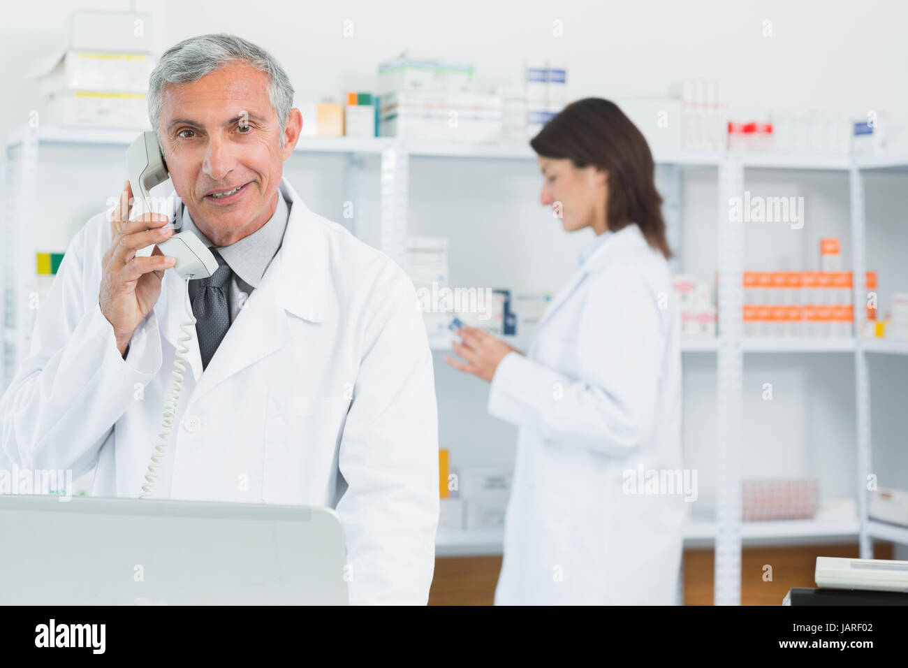 Telephone laptop ill hi-res stock photography and images - Alamy