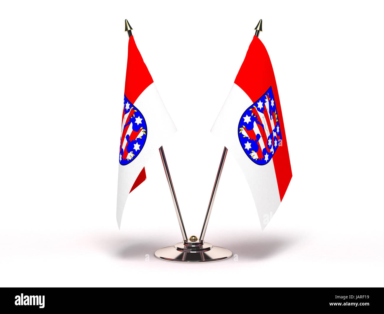Miniature Flag of Thuringia (Isolated with clipping path Stock Photo ...