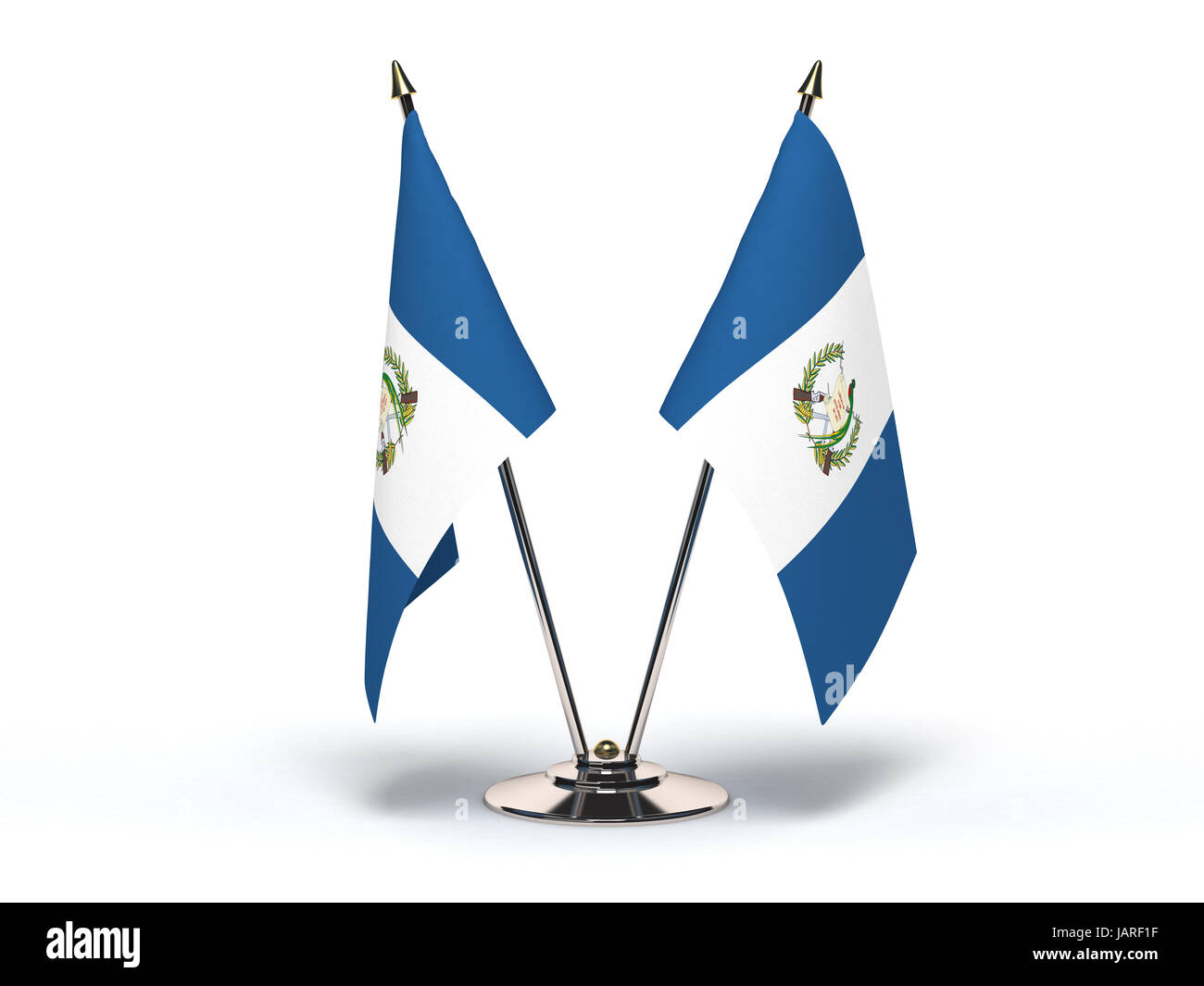 Miniature Flag of Guatemala (Isolated with clipping path Stock Photo ...
