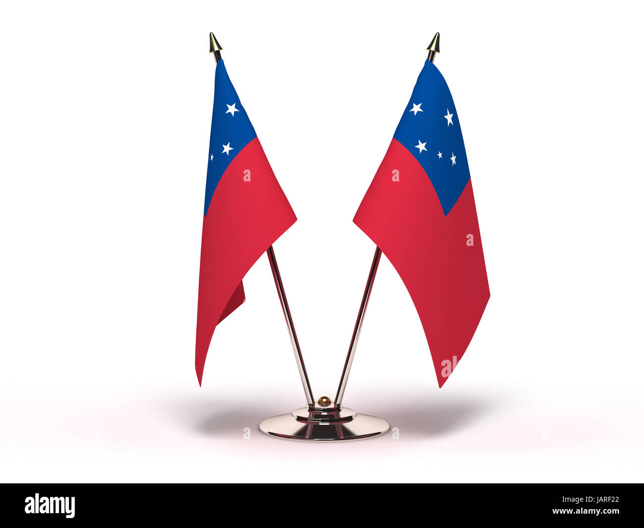 Miniature Flag of Samoa (Isolated with clipping path Stock Photo - Alamy