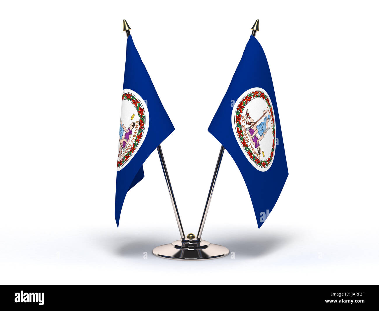 Miniature Flag of Virginia (Isolated with clipping path Stock Photo - Alamy