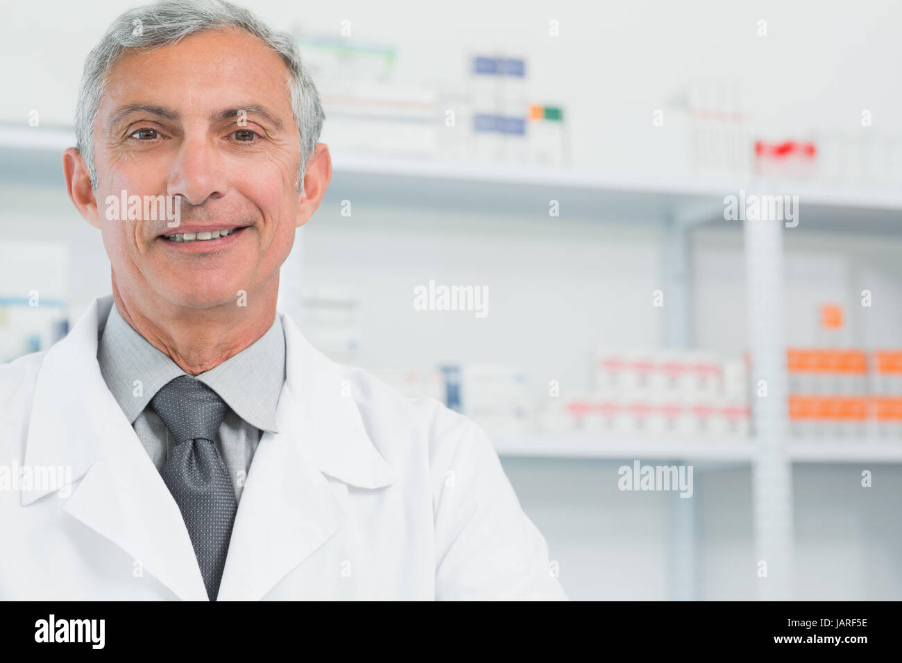 Portrait of a smiling surgeon in a pharmacy in a hospital Stock Photo ...