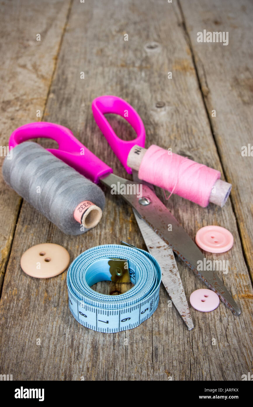 Old tailors tools hi-res stock photography and images - Alamy