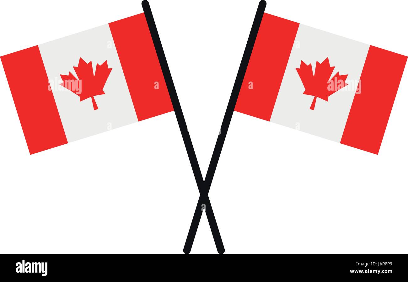Flag of Canada on white background in vector Stock Vector Image & Art ...