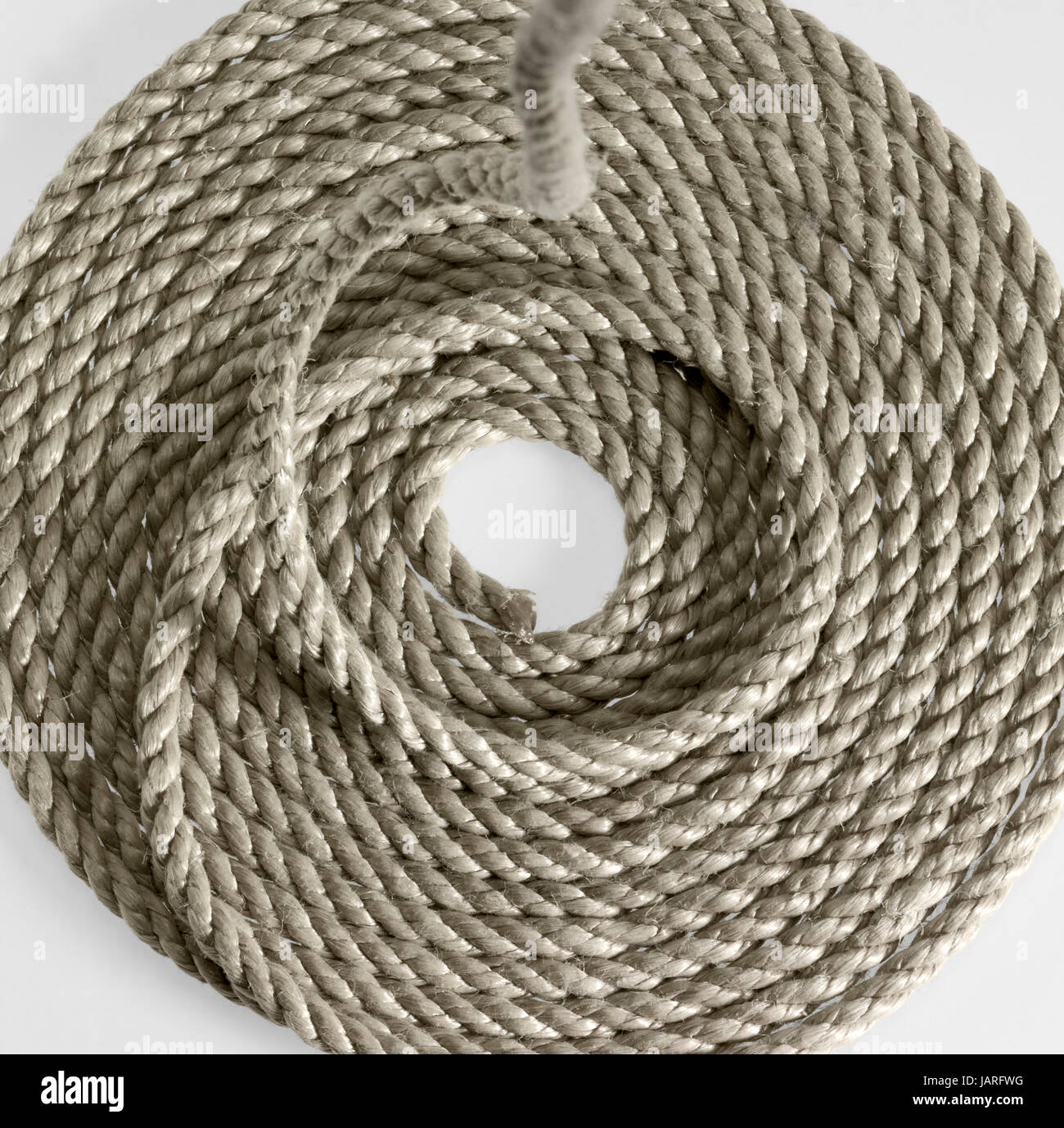 rolled rope seen from above Stock Photo - Alamy
