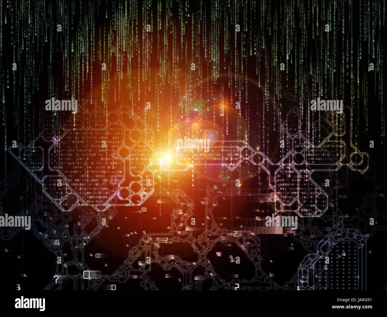 Encryption Key series. Composition of stylized key and number symbols ...