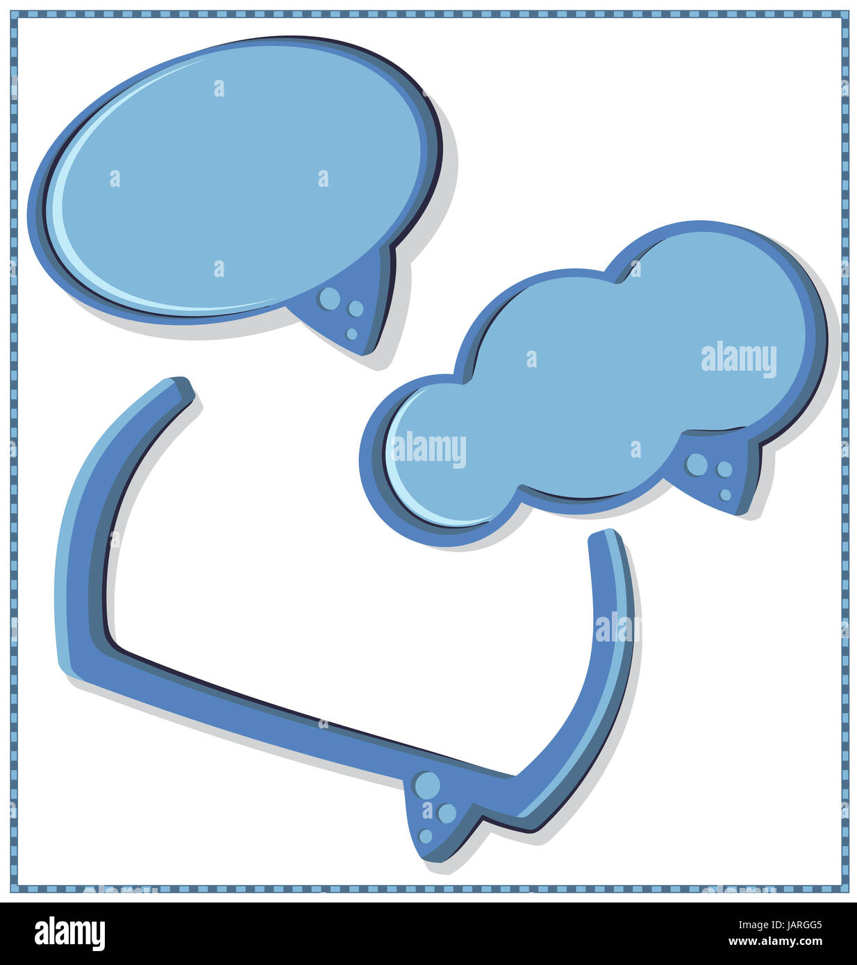 Speech bubble with a frame, 3 pcs Stock Photo - Alamy
