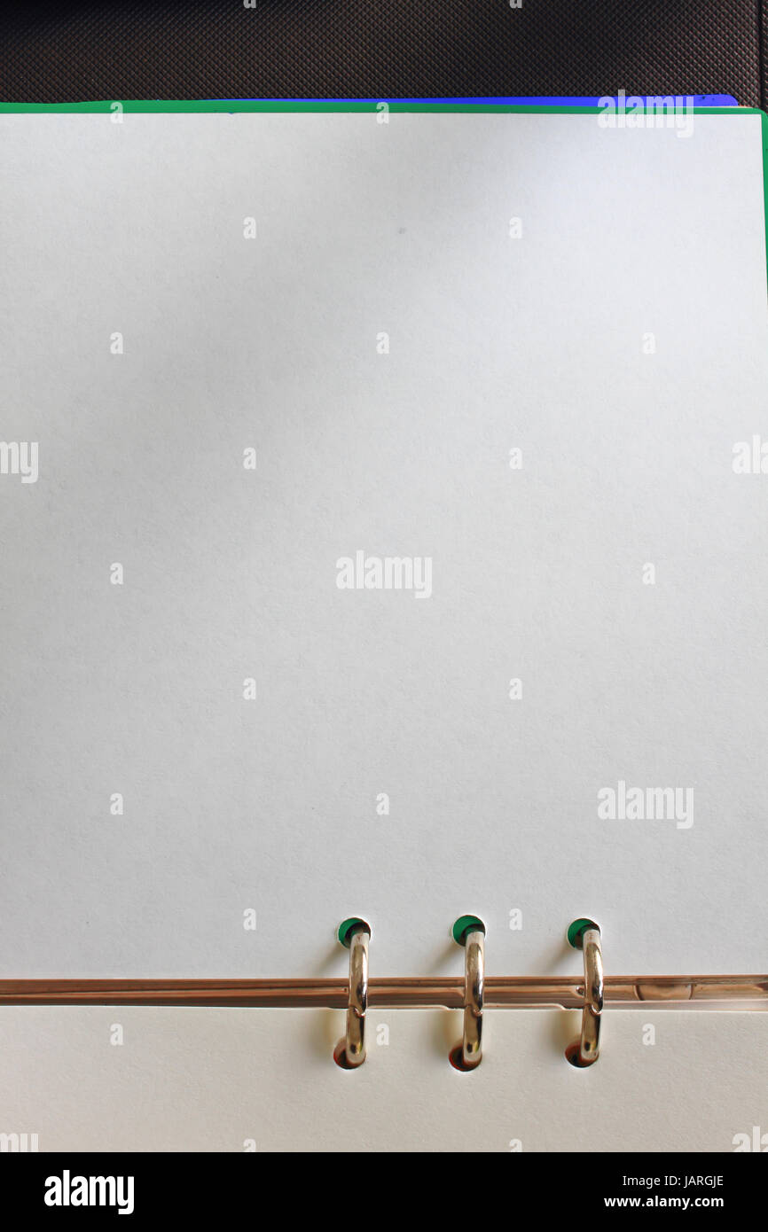 Notebook with steel bind Stock Photo - Alamy