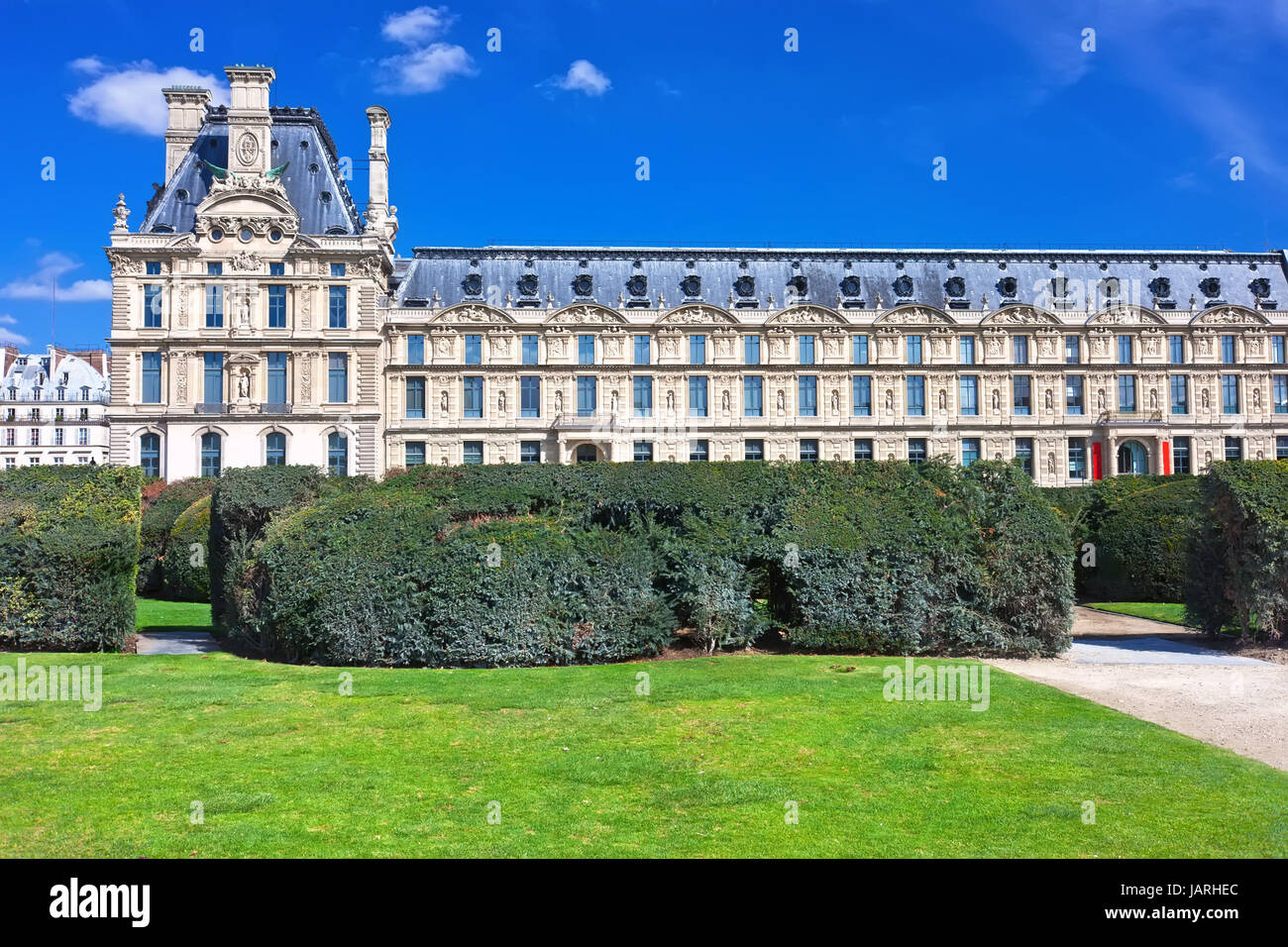 Beautiful view of Louvre museum, Paris, France Stock Photo - Alamy