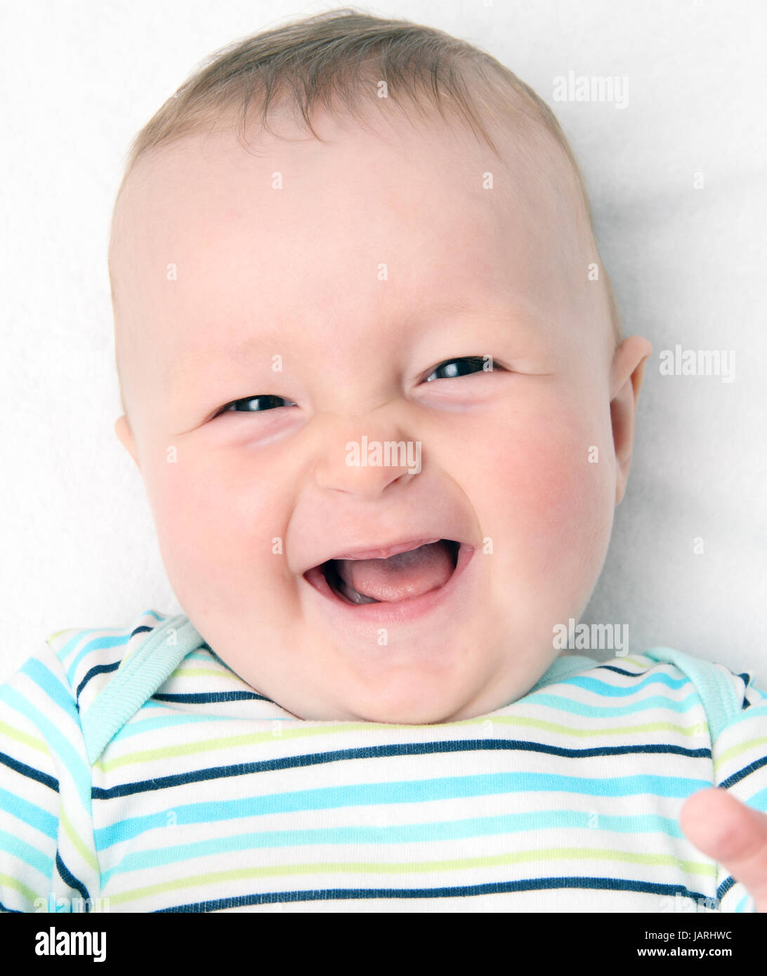 baby on back Stock Photo - Alamy