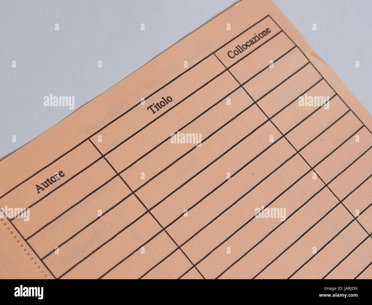 Detail of blank paper form to fill Stock Photo - Alamy