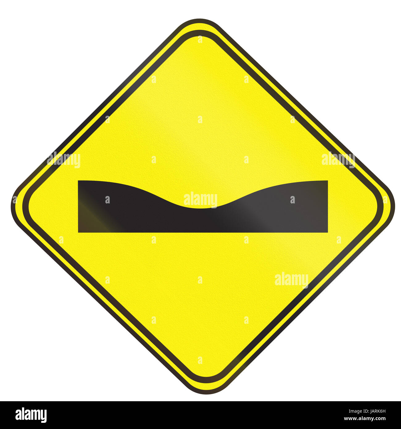 Road sign used in Uruguay - Road Dip Stock Photo - Alamy
