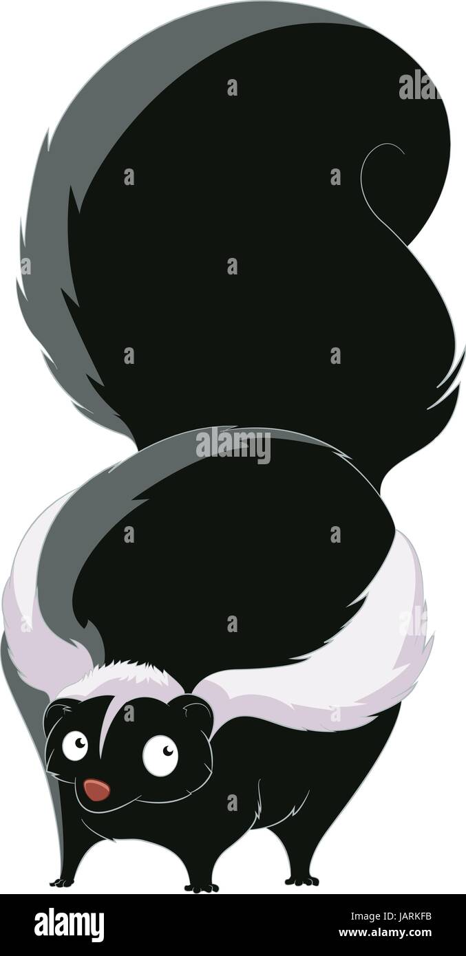 Vector image of the cartoon fat skunk Stock Vector Image & Art - Alamy